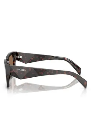 Prada 50mm Pillow Sunglasses - Dark Brown