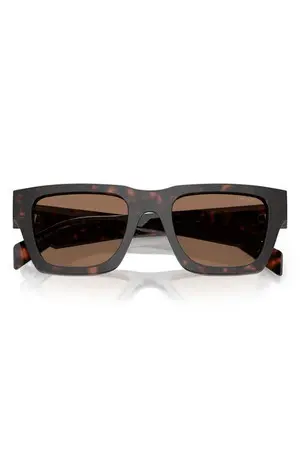 Prada 50mm Pillow Sunglasses - Dark Brown