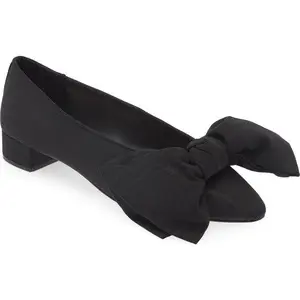 LOEFFLER RANDALL Noa Bow Block Heel Pumps - Black
