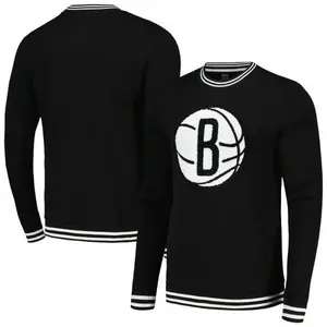 STADIUM ESSENTIALS Brooklyn Nets Club Level Pullover Sweatshirt - Black