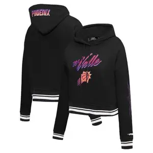 PRO STANDARD Phoenix Suns 2023/24 City Edition Cropped Pullover Hoodie - Black