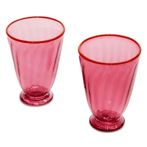 La DoubleJ Rainbow Glasses, Set Of 2 - Pink