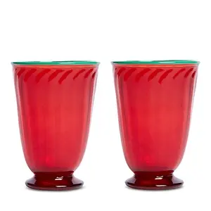 La DoubleJ Rainbow Glasses, Set Of 2 - Red