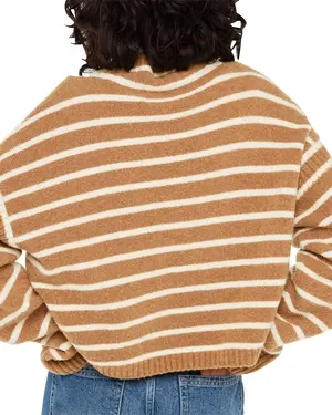 Whistles Striped Turtleneck Sweater