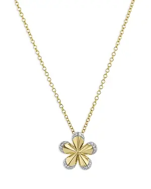 Phillips House 14k Yellow Diamond Forget Me Not Necklace - Gold