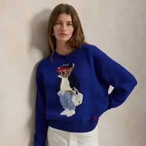 Ralph Lauren Polo Bear Cotton Crewneck Sweater - Sporting Royal