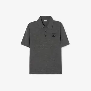 Burberry Wool Polo Shirt Grey