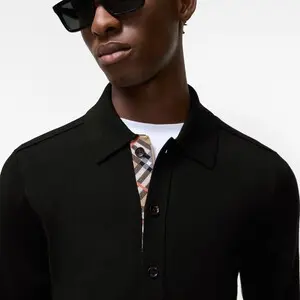 Burberry Wool Cardigan With Signature Check Placket