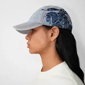 Burberry Denim Baseball Cap - Indigo