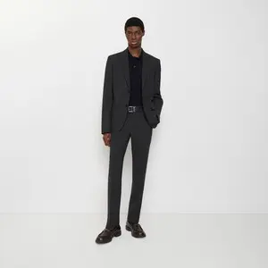 Burberry Wool Blend Tailored Trousers - Midnight Grey Melange