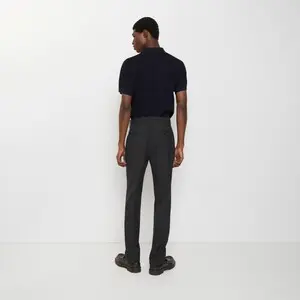 Burberry Wool Blend Tailored Trousers - Midnight Grey Melange