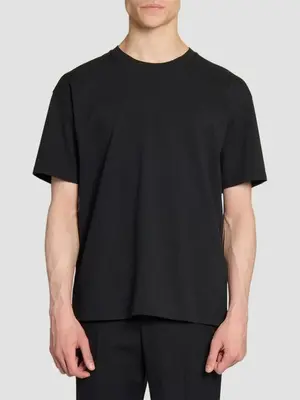 Saint Laurent Cassandre T-shirt In Pique - Black