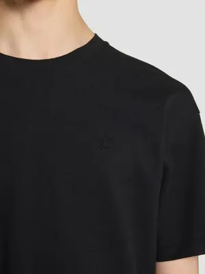 Saint Laurent Cassandre T-shirt In Pique - Black
