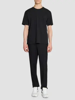 Saint Laurent Cassandre T-shirt In Pique - Black