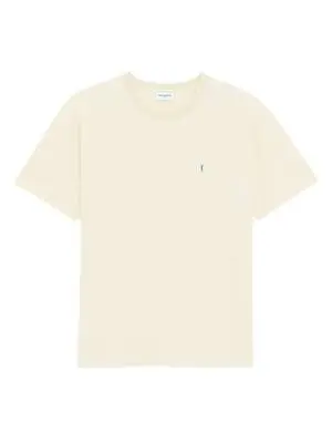Saint Laurent Cassandre T-shirt In Pique Yellow And Blue