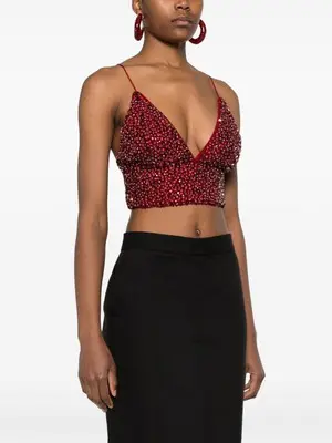 Alice + Olivia Carli Crystal-embellished Top
