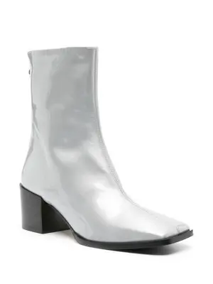 AeydĒ Amina Patent Leather Ankle Boots