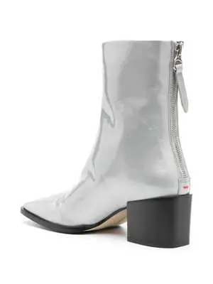 AeydĒ Amina Patent Leather Ankle Boots