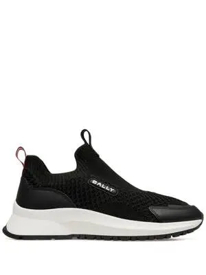 Bally Logo-appliqué Mesh Sneakers - Black