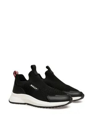 Bally Logo-appliqué Mesh Sneakers - Black