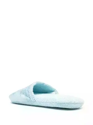 Versace Medusa Print Cotton Slippers - Blue