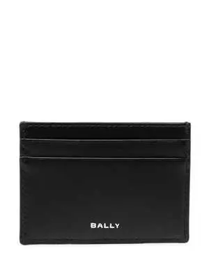 Bally Stripe-detail Leather Card Holder - Brown