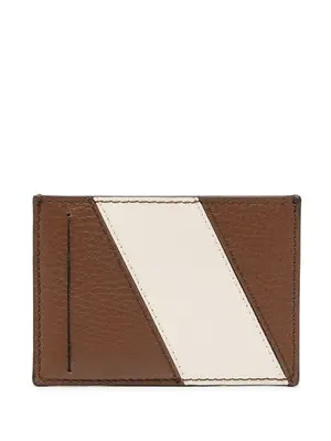 Bally Stripe-detail Leather Card Holder