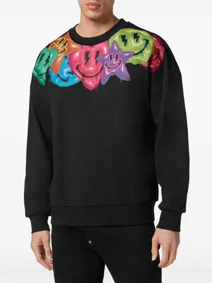 Philipp Plein Smiley Face-print Sweatshirt