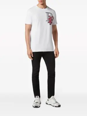 Philipp Plein Gothic Plein Cotton T-shirt - White