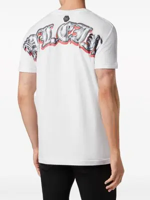 Philipp Plein Gothic Plein Cotton T-shirt - White