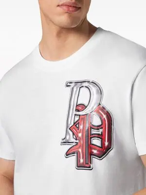 Philipp Plein Gothic Plein Cotton T-shirt - White