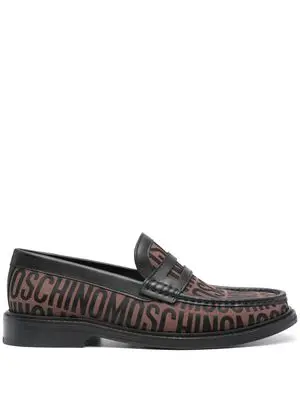 Moschino Logo-jacquard Canvas Loafers