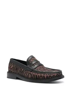 Moschino Logo-jacquard Canvas Loafers
