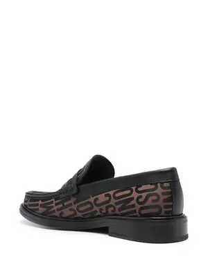 Moschino Logo-jacquard Canvas Loafers