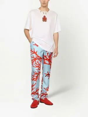 Dolce & Gabbana Heraldic-patch Silk T-shirt