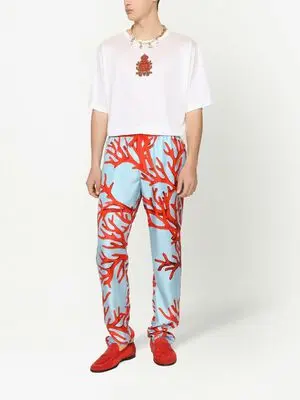 Dolce & Gabbana Heraldic-patch Silk T-shirt