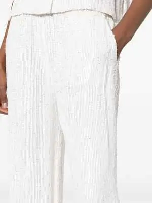 P.a.r.o.s.h Glare Sequin Trousers - White