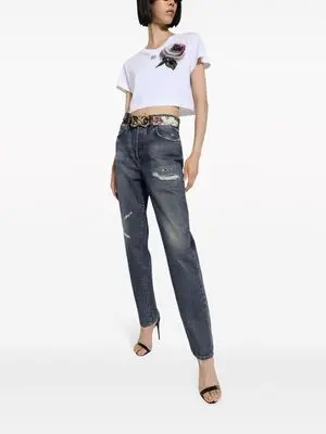 Dolce & Gabbana Ripped Boyfriend Jeans - Blue