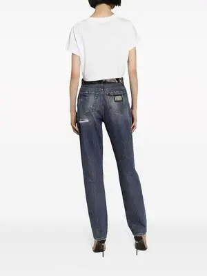 Dolce & Gabbana Ripped Boyfriend Jeans - Blue