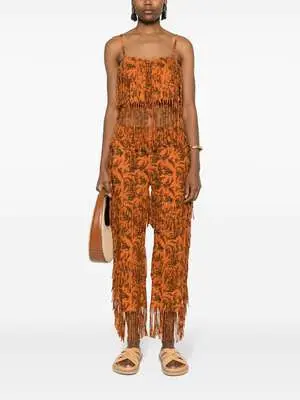 Alanui Monsoon Paisley-print Cropped Top