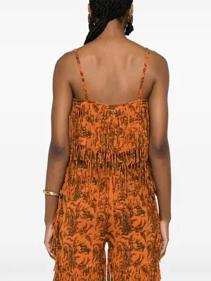 Alanui Monsoon Paisley-print Cropped Top