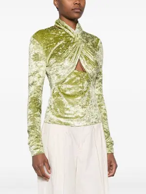 Nanushka Iride Velvet Top