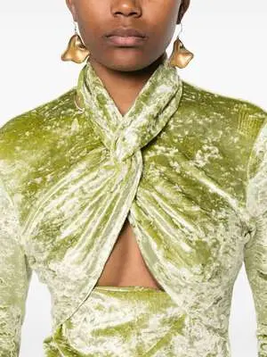 Nanushka Iride Velvet Top