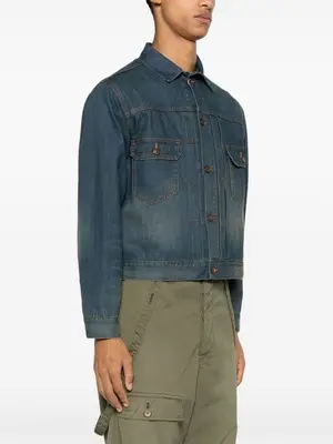 MAISON MARGIELA Pleat-detailing Denim Jacket