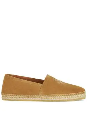 Etro Logo-embroidered Suede Espadrilles - Brown