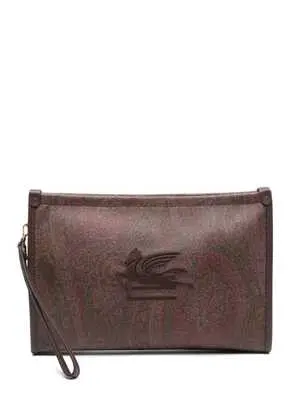 Etro Large Arnica Pouch With Pegaso Detail