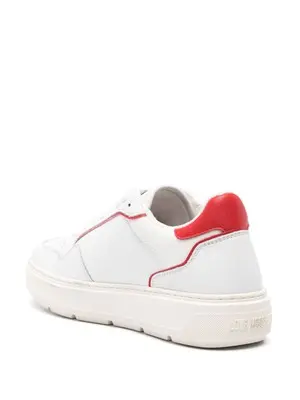 Moschino Logo-patch Leather Sneakers