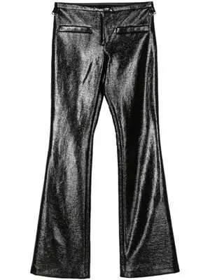 COURREGES Snaps Vinyl Flared Trousers