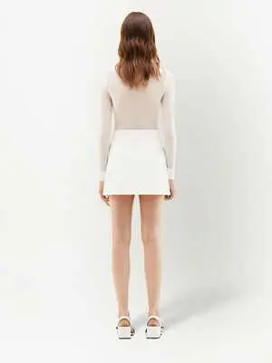 COURREGES Logo-appliqué Mini Skirt - White