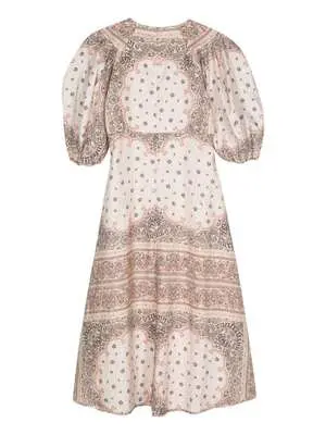 Zimmermann Day Paisley-print Linen Dress